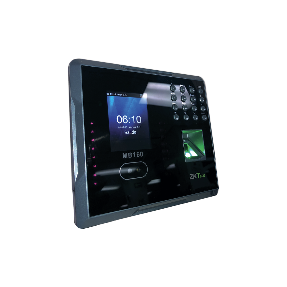 Lector Biométrico MB-160 ZKTeco de Reconocimiento Facial y Huella Digital - Intelcomp Honduras