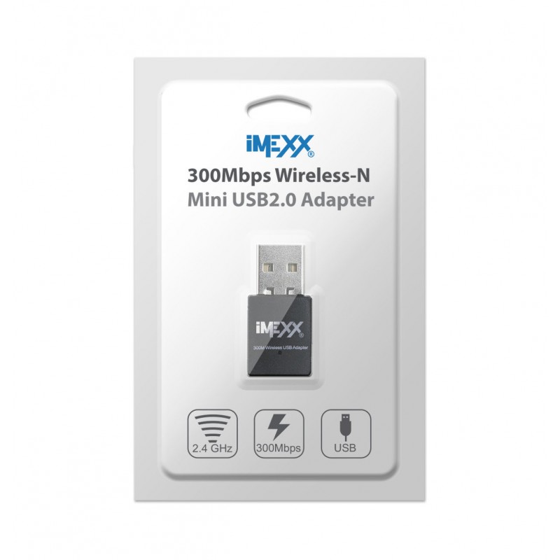 ADAPTADOR WIFI-N DE 300 MBPS MINI USB IME-51162 - Intelcomp Honduras